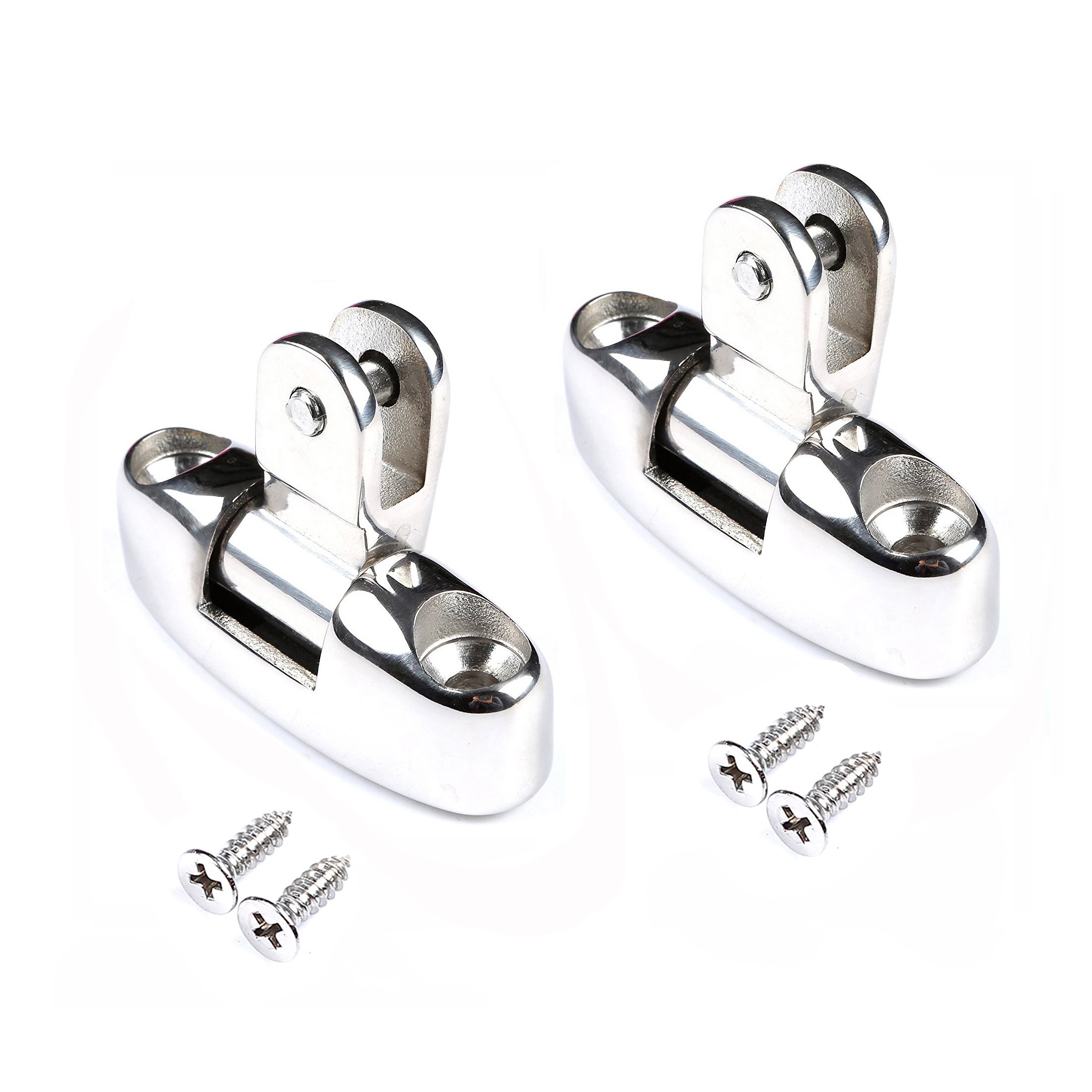 Snapklik.com : Boat Top Bimini Deck Hinge Swivel Mount 2 Pieces