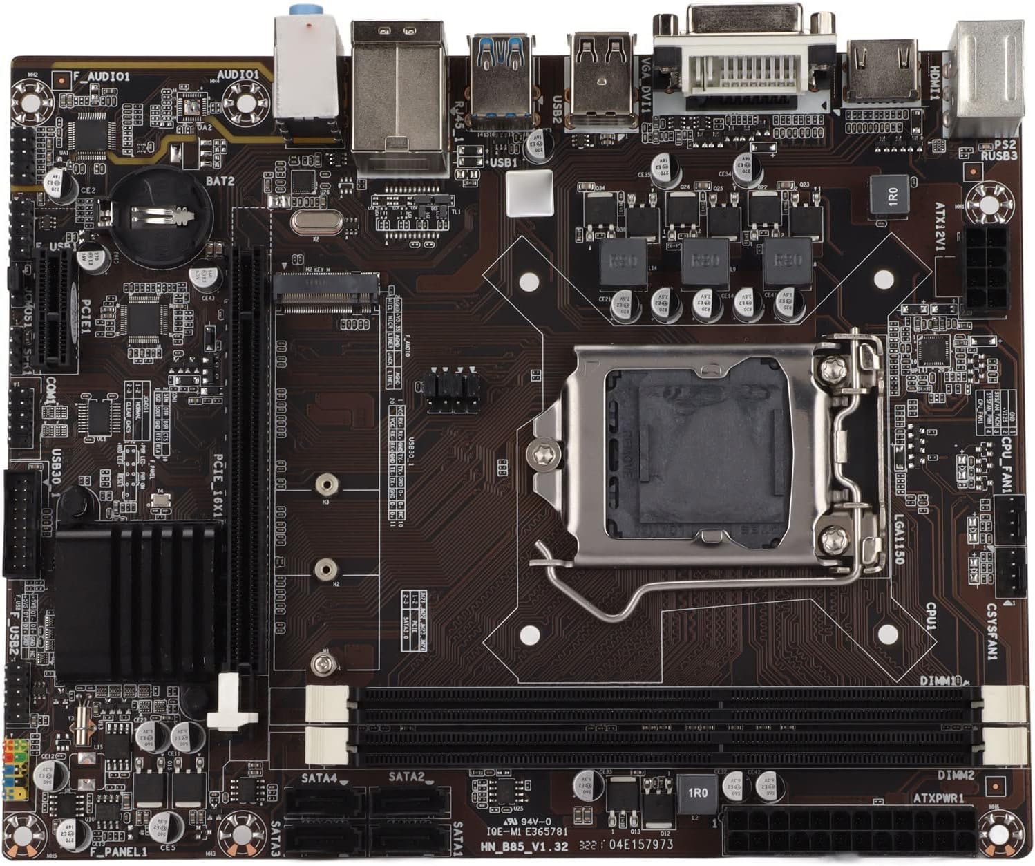 Placa-mãe da CPU, Placa-mãe do Computador de Mesa B85, 2 X DDR3 1600/1333/1066 MHZ, Disco Rígido ...