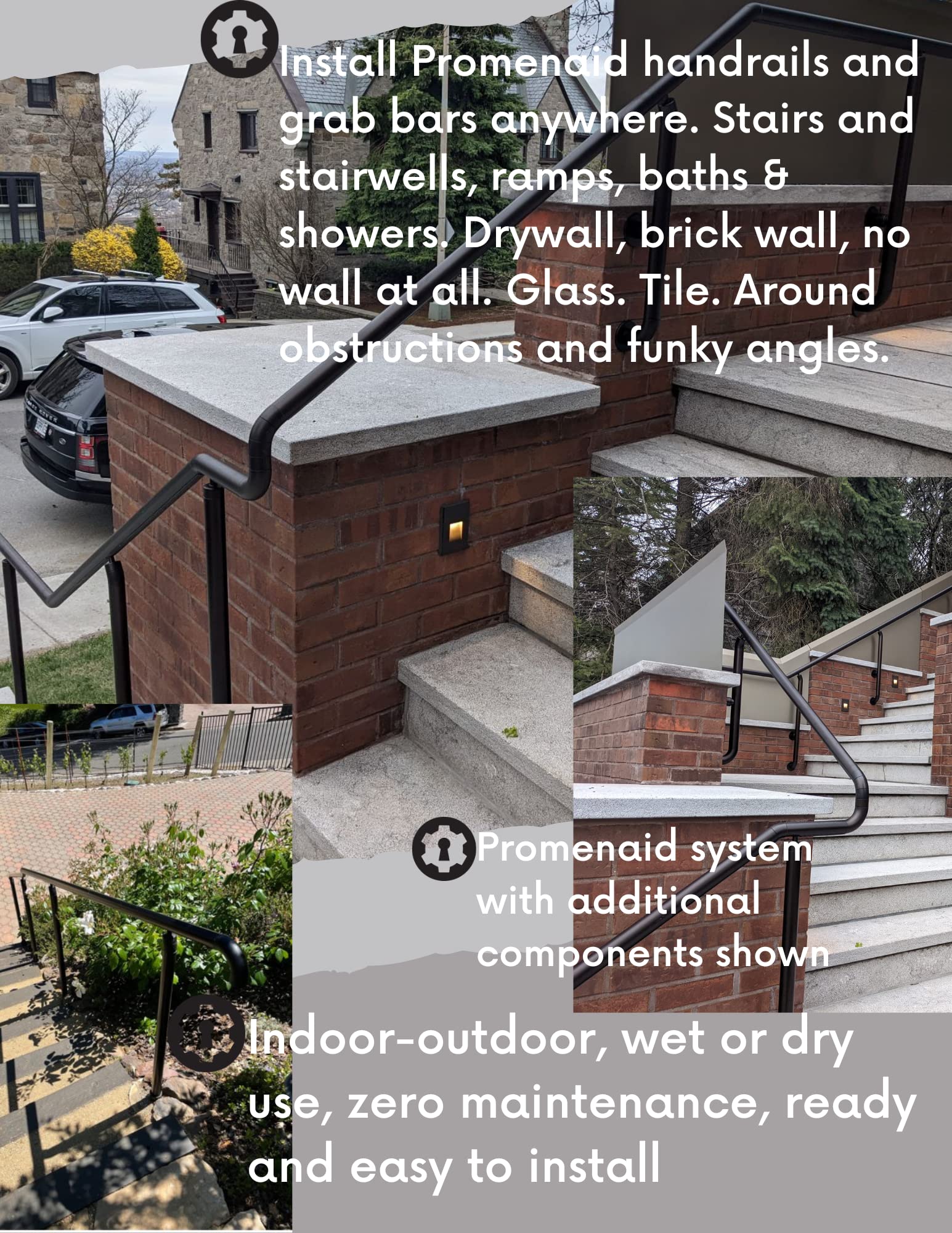 Snapklik.com : Promenaid 1.5ft ADA Handrail Kit - Architectural Bronze ...