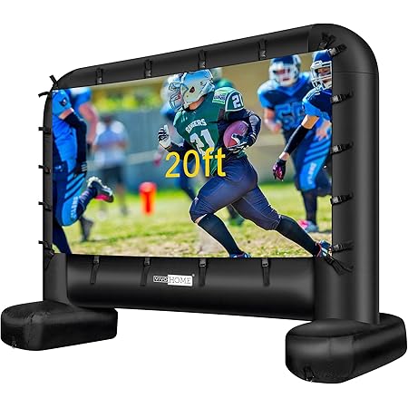 Amazon.com: KHOMO GEAR 20 ft Outdoor Projector Screen - Supports Front ...