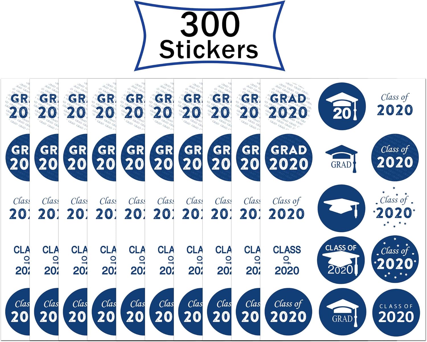 Amazon.com: 3/4" Class of 2020 Graduation Stickers Party Favor Labels ...