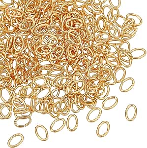 Amazon.com: Beebeecraft 1 Box 300Pcs 18K Gold Plated Open Jump Rings ...