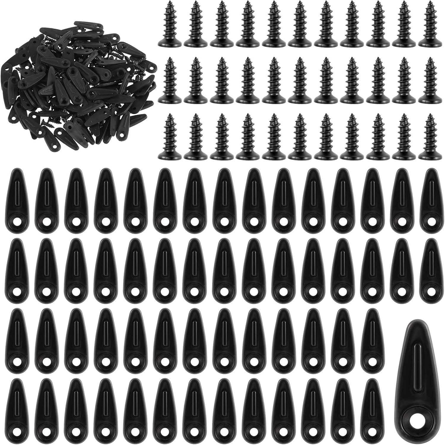 100 Sets Picture Frame Backing Clips Buckle, Black Flat Metal Picture ...