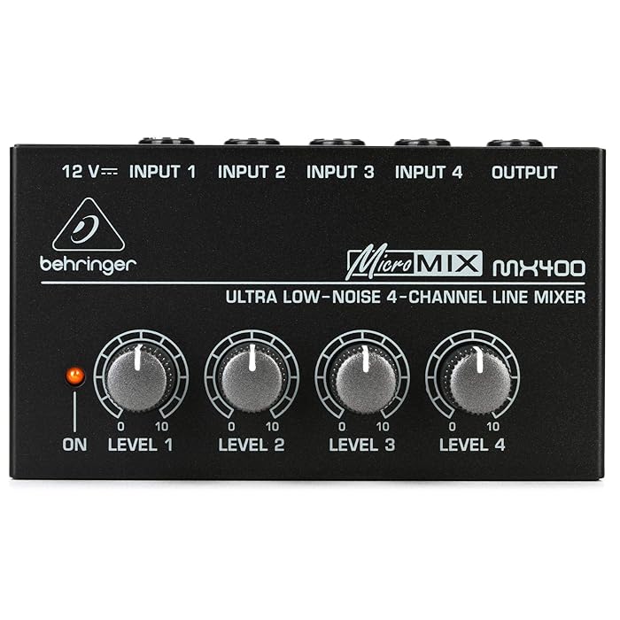 Buy Behringer MICROMIX MX400 Ultra Low-Noise 4-Channel Line Mixer ...