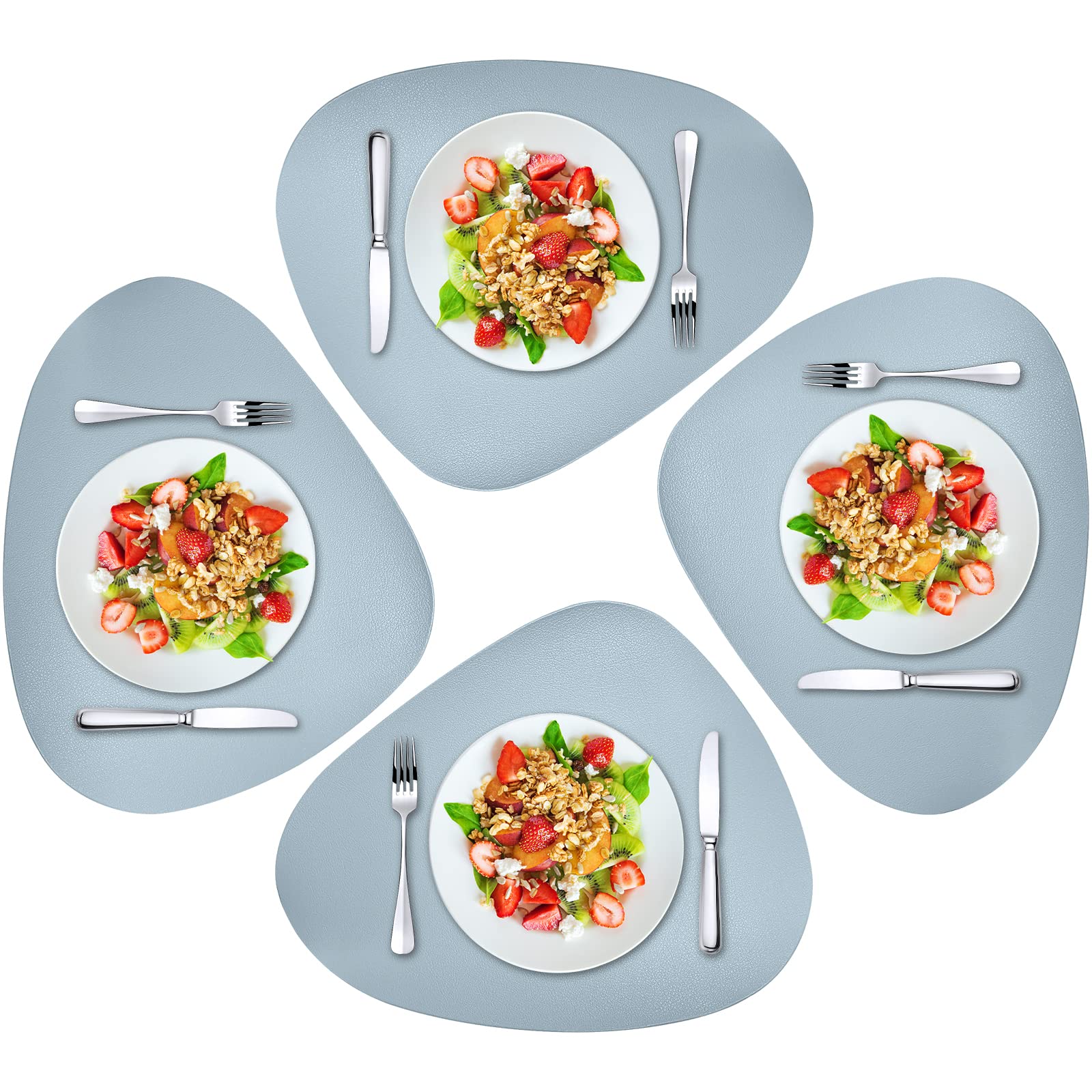 Amazon.com: Herda Blue Table Mats for Round Table,Blue Placemats Set of ...