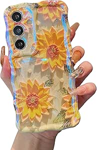 Amazon.com: XIZYO Case for Samsung Galaxy S24 Plus, Colorful Retro Oil Painting Flower Cute ...
