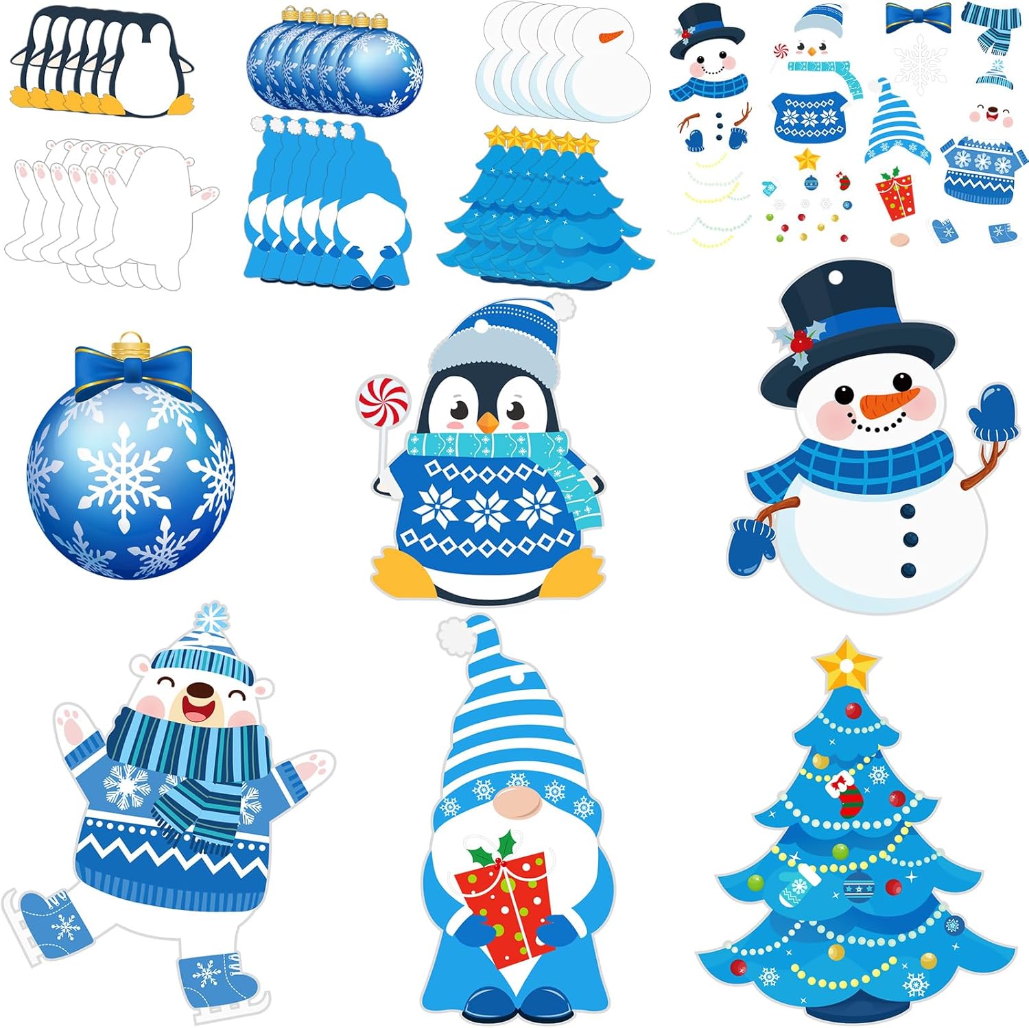 Amazon.com: Zhanmai 36 Sets Christmas Crafts Kits Make Your Own ...