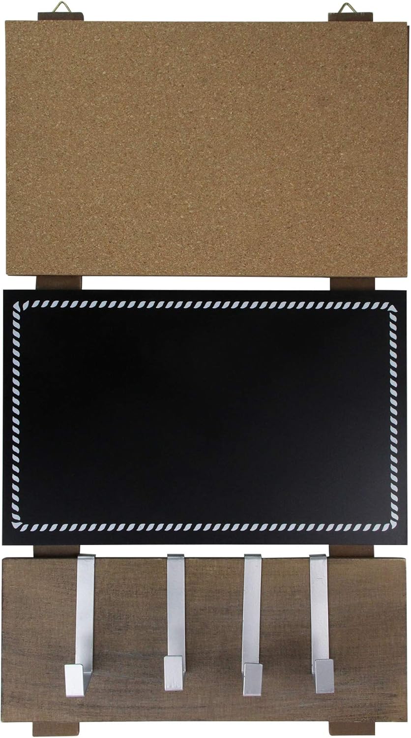 Amazon.com : 24" Black Hanging Combination Chalkboard, Corkboard, and ...