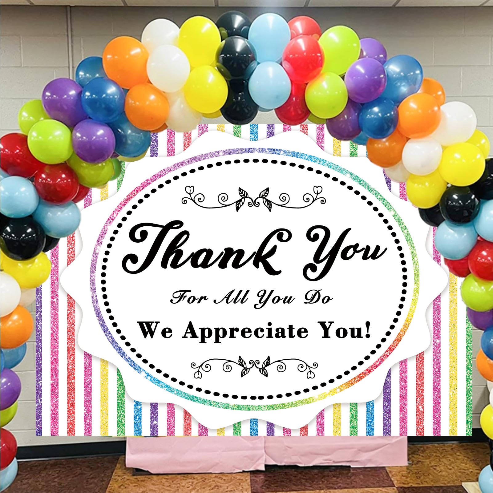 Snapklik.com : Thank You For All You Do Backdrop 8x6FT We Appreciate ...