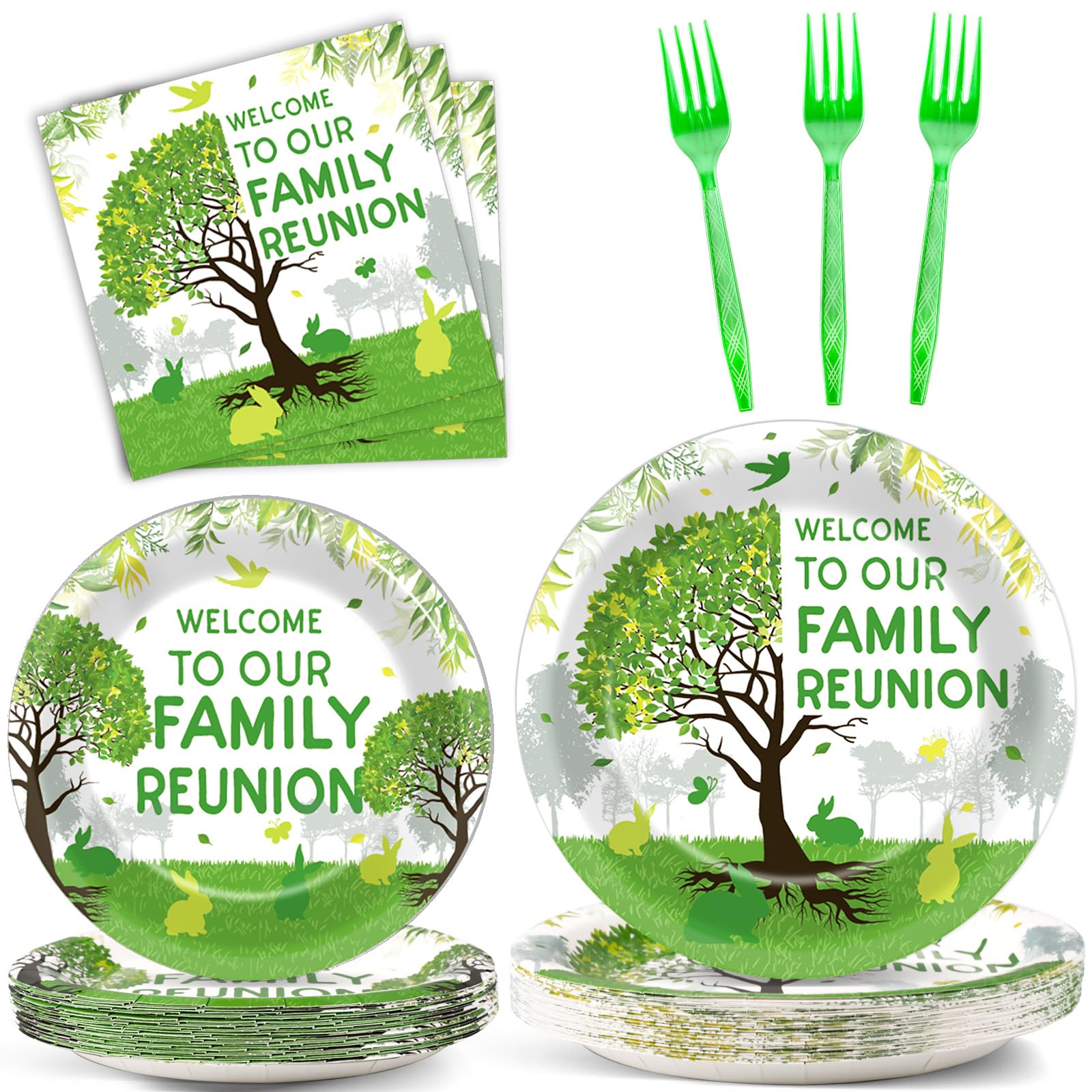 Amazon.com: 100Pcs Family Reunion Party Decorations Family Tree Reunion ...