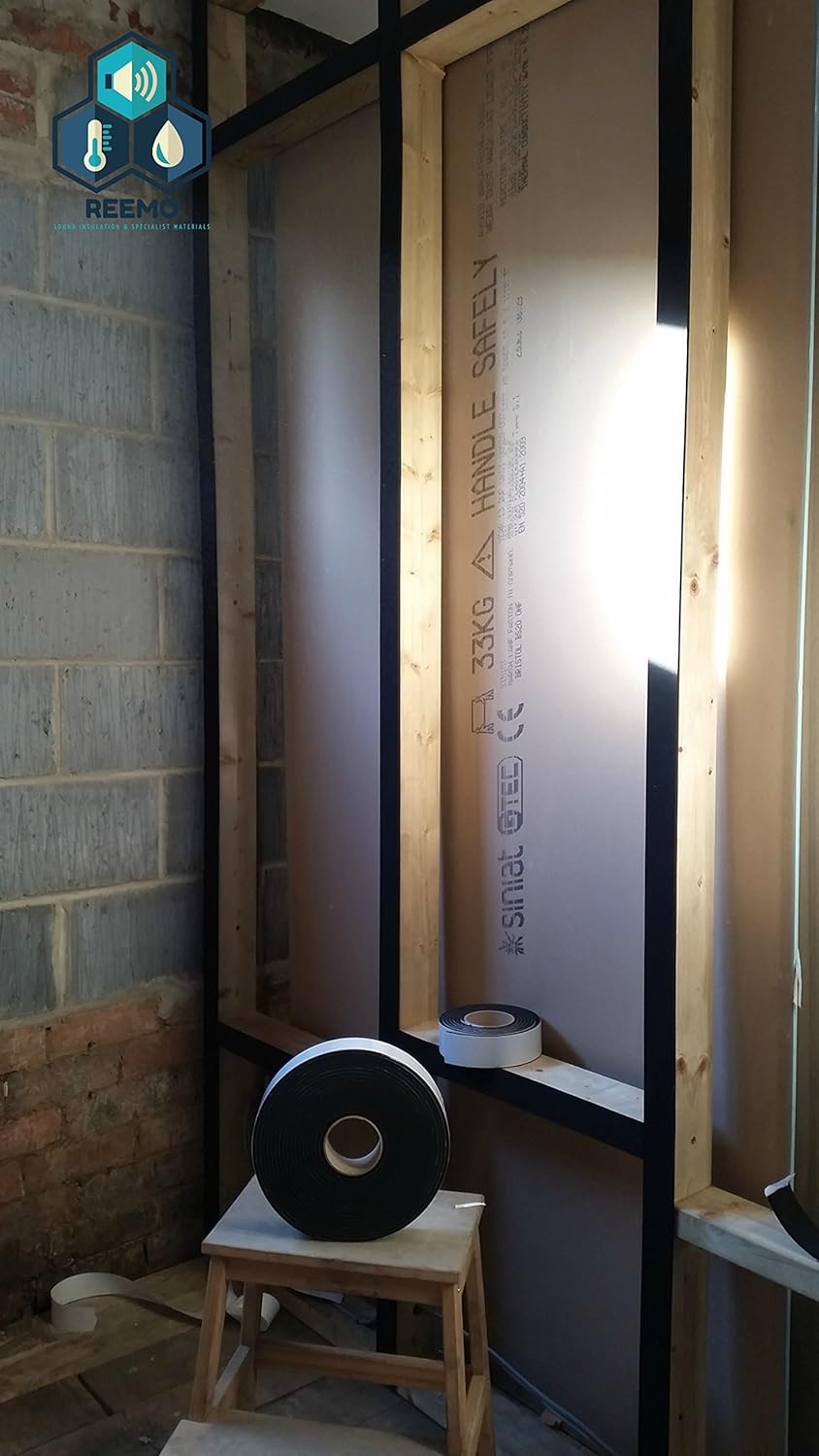 Acoustic/Soundproofing Resilient Tape – 50mm Width x 10mm Thick x 10m ...