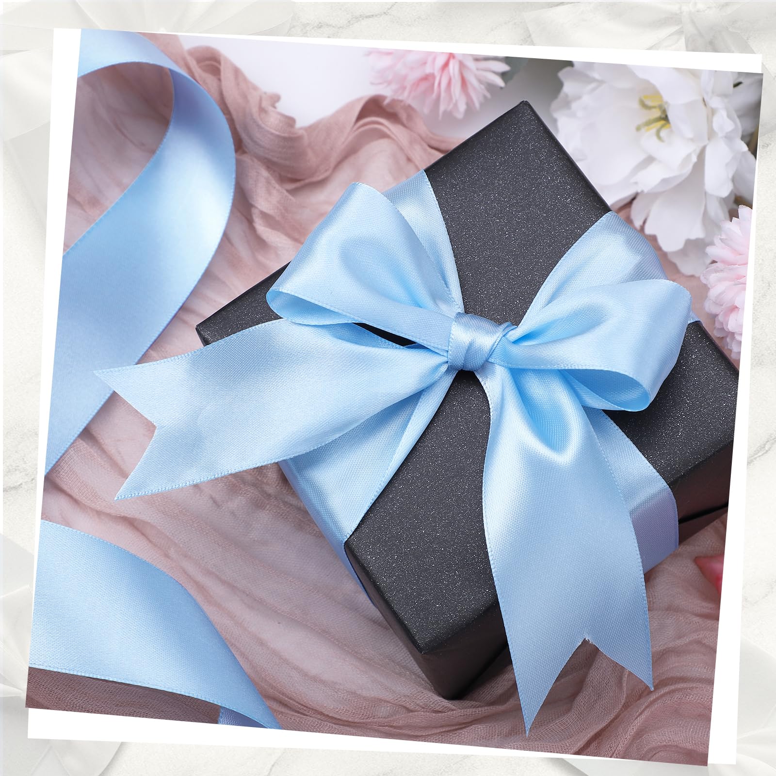 Snapklik.com : Woric Blue Ribbon 1 1/2 Inch 60 Yards Double Faced Light ...