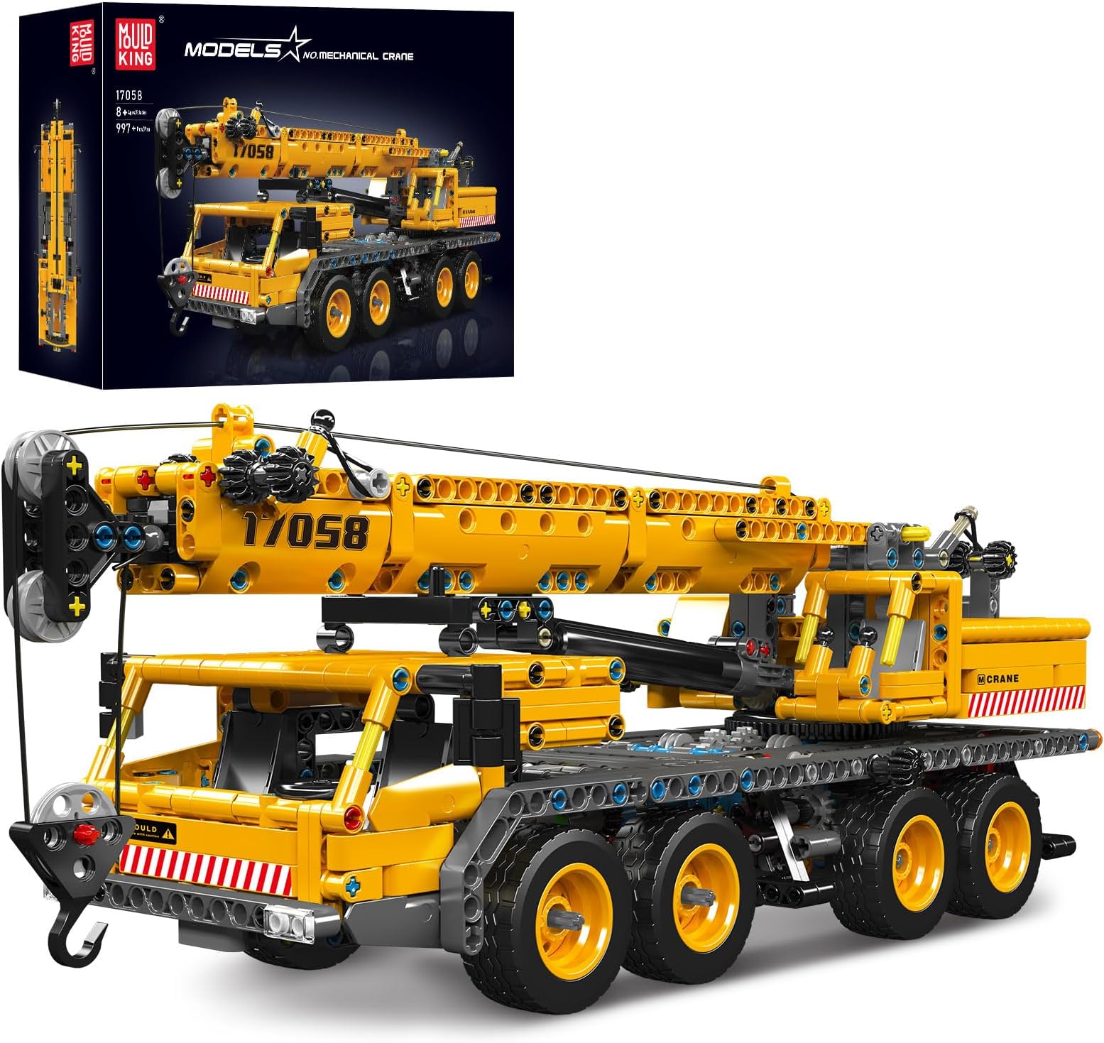 Mould King 17058 Technik Crane Building Blocks Kit, Crane Truck ...