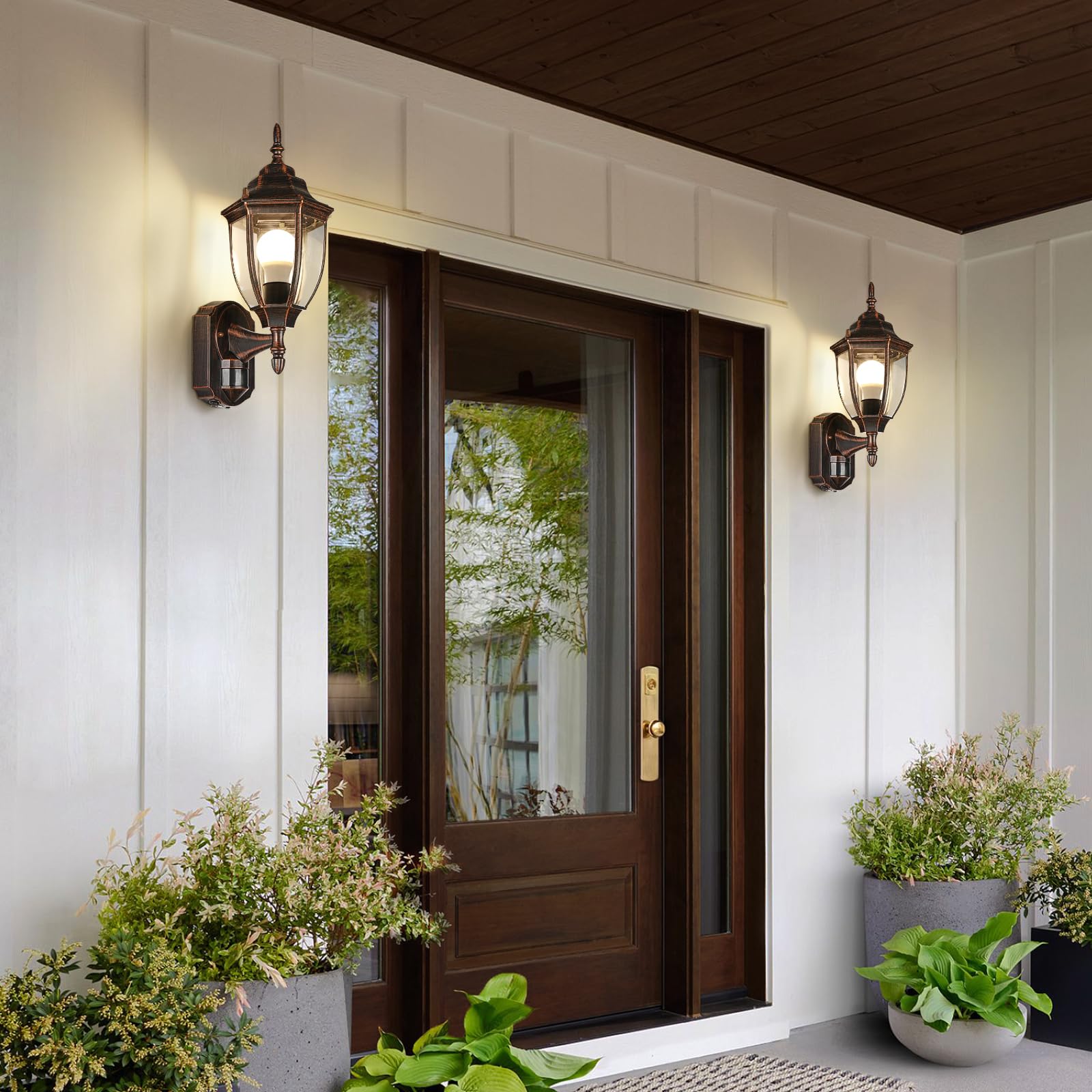 Snapklik.com : Lamomo Outdoor Wall Sconce, Dusk To Dawn Motion Sensor ...
