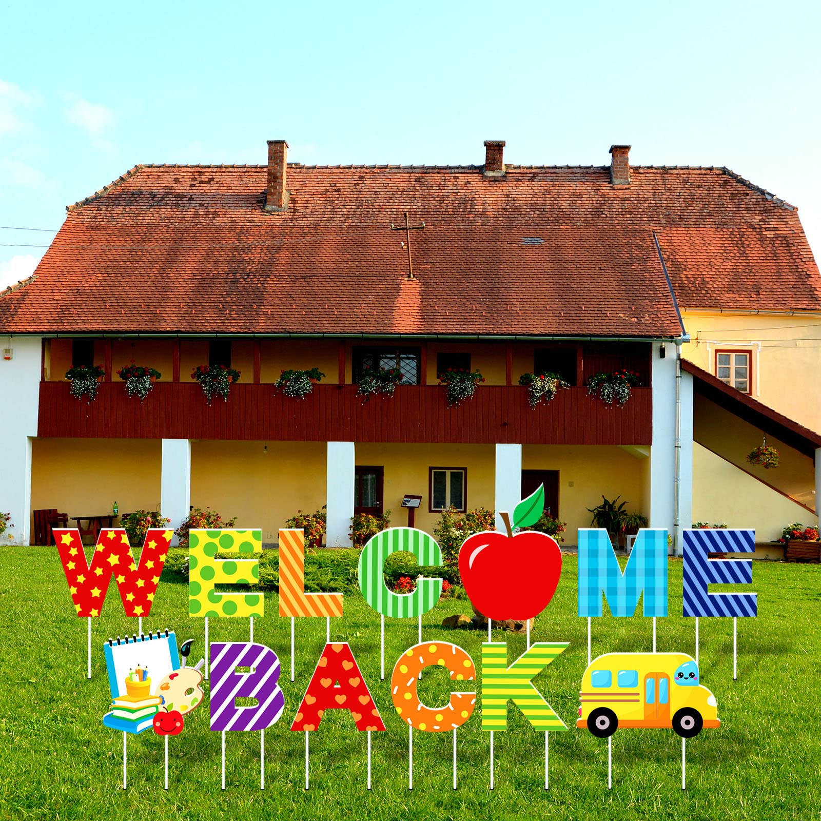 Snapklik.com : Yexiya 13 Pcs Welcome Back To School Yard Signs Lawn ...