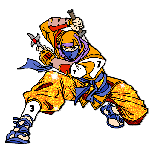 Ninja Color by Number - Adult Paint + Glitter + Crayon + Oil Paint ...