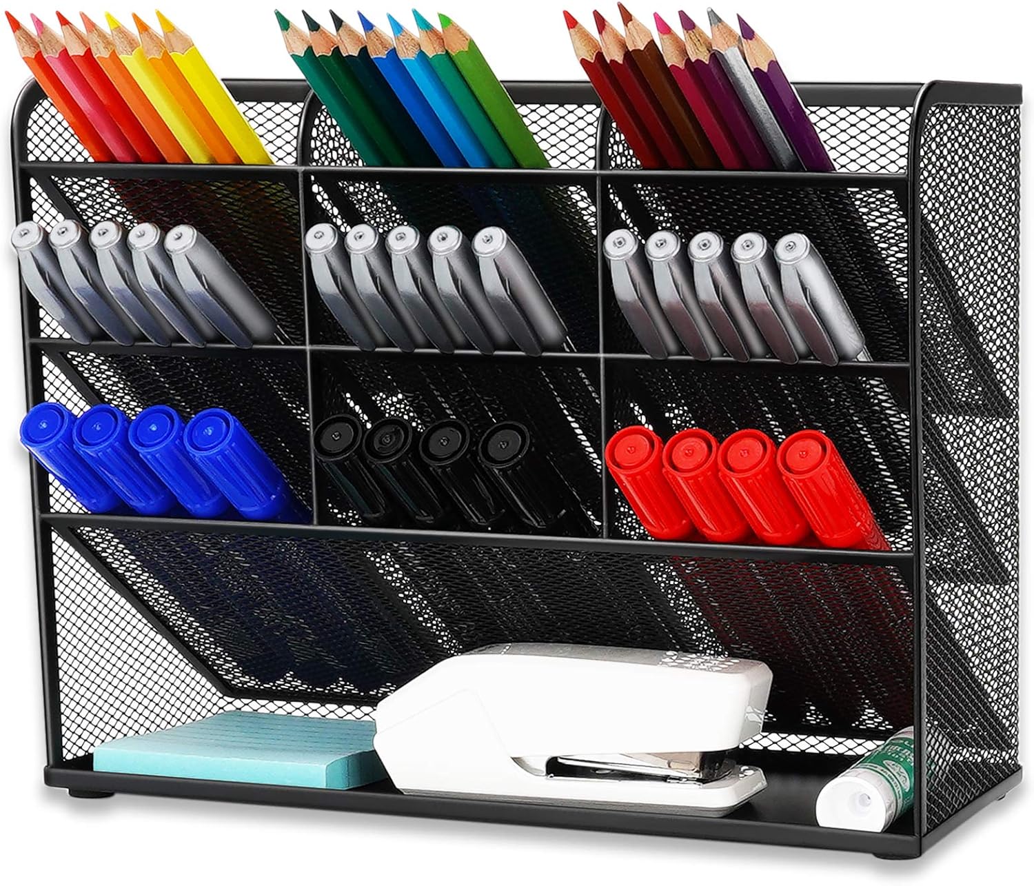 Amazon.com: Wellerly Mesh Desk Pencil Organizer, Pencil Holder, Office ...