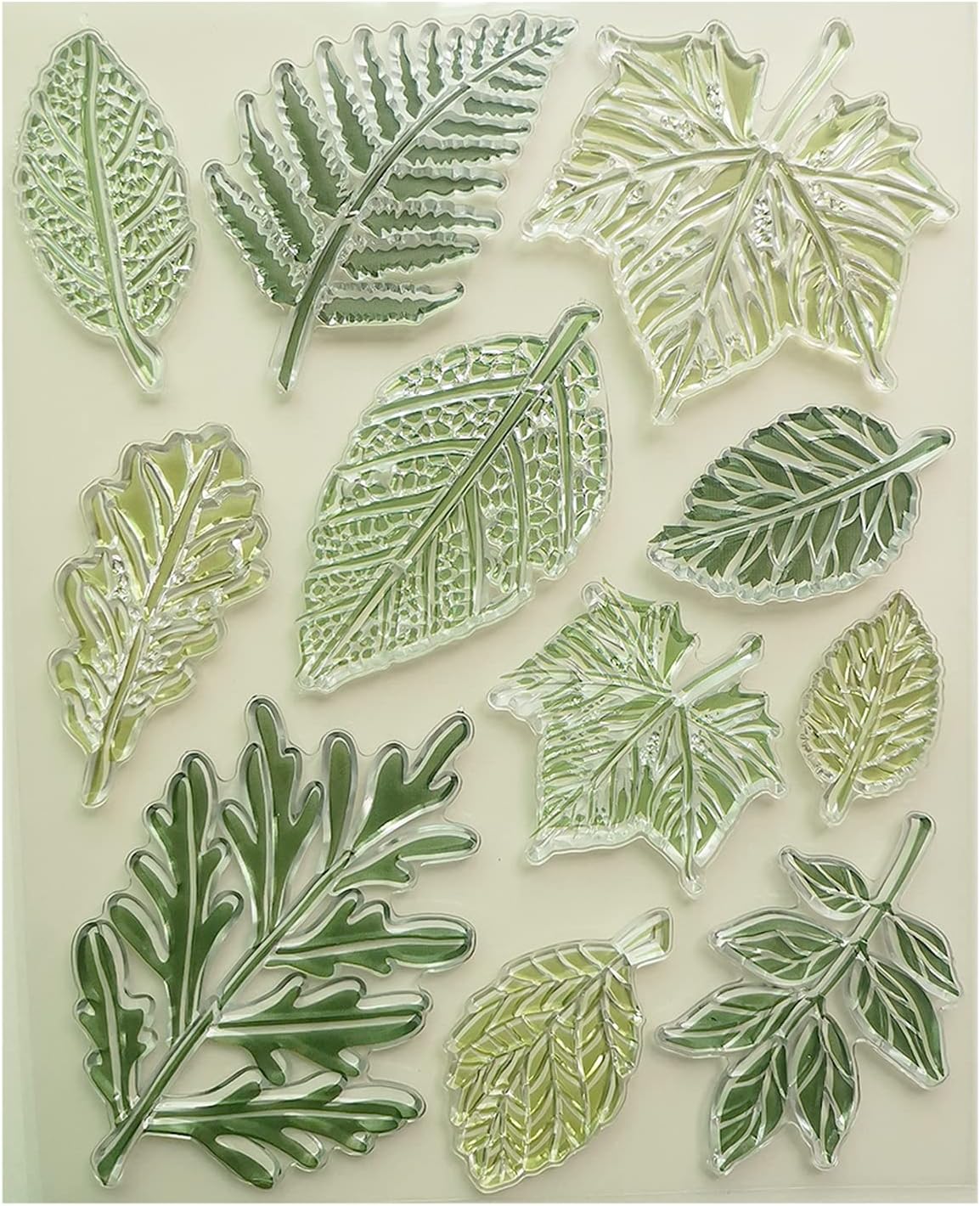 Amazon.com: Large Tree Leaf Clear Stamps for Card Making Decoration DIY ...
