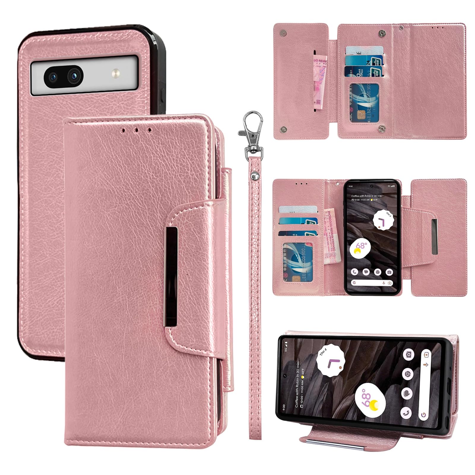 Amazon.com: Furiet Trifold Wallet Case for Google Pixel 7A 5G 2023 with ...