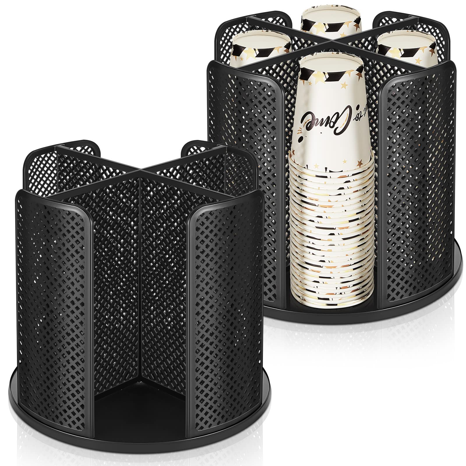 Amazon.com: Hoolerry 2 Pcs Rotating Paper Cup Dispenser Coffee Cup and ...