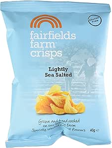 Fairfields Farm Crisps Lightly Sea Salted 40 g (Pack of 24) : Amazon.co ...