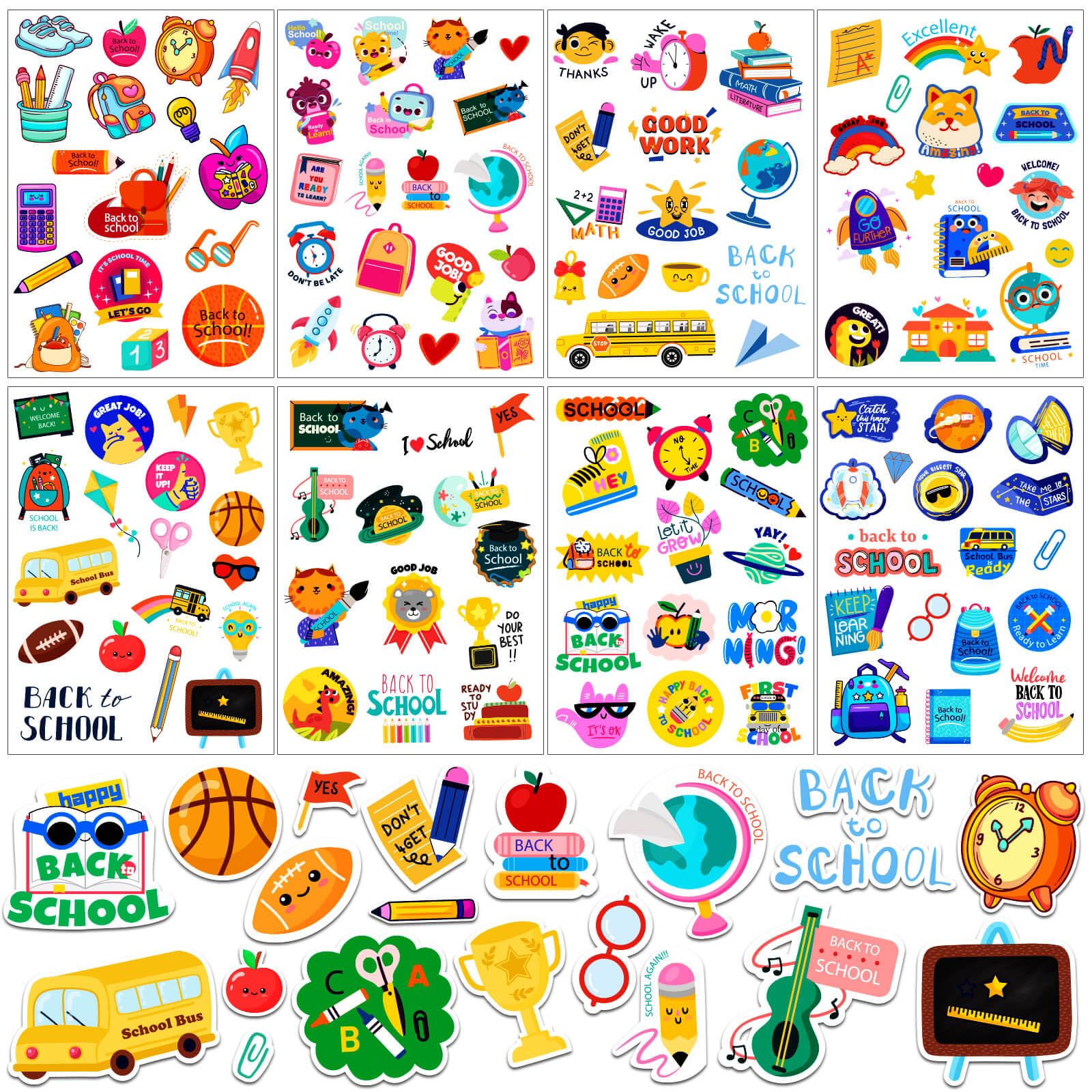Amazon.com: Back to School Stickers for Kids, 256Pcs First Day of ...