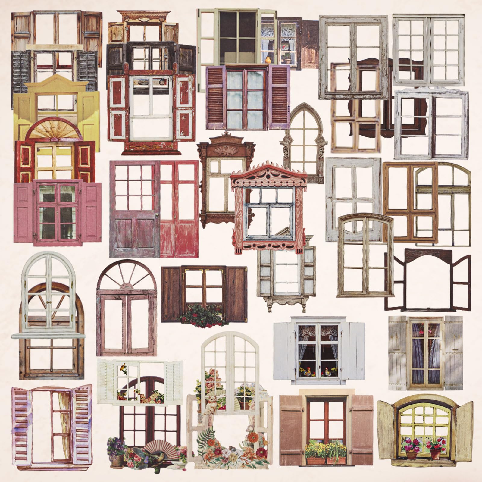 Snapklik.com : Chihutown 40pcs Vintage Scrapbook Frames Cutout ...