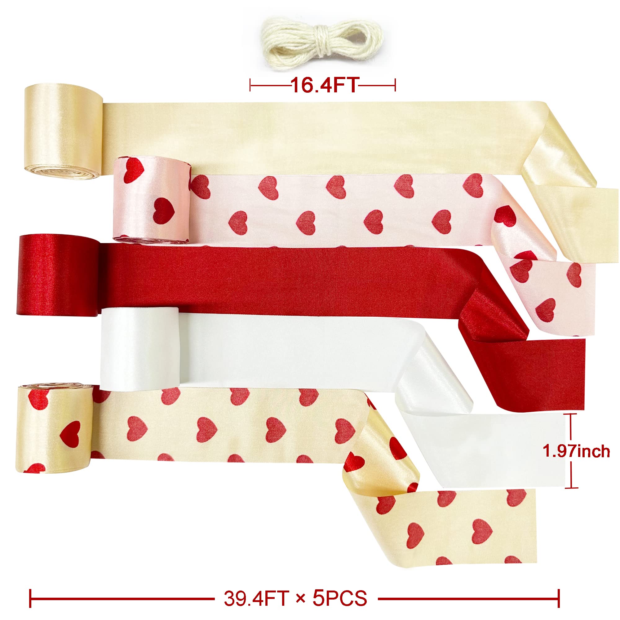 Snapklik.com : Red Heart Party Decorations Fringe Red Khaki White ...