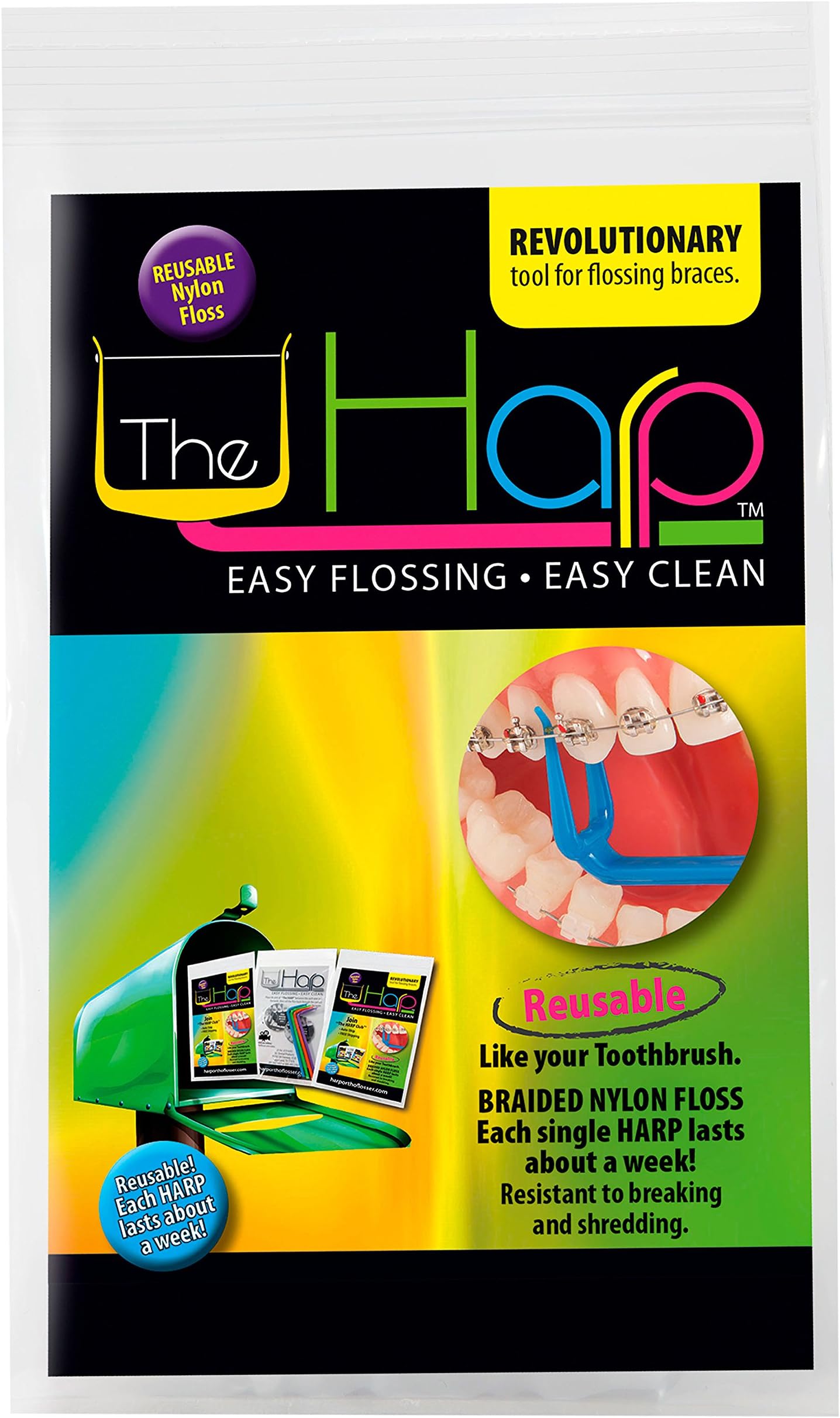 Amazon.com : The Harp Orthodontic Reusable Flosser : Health & Household