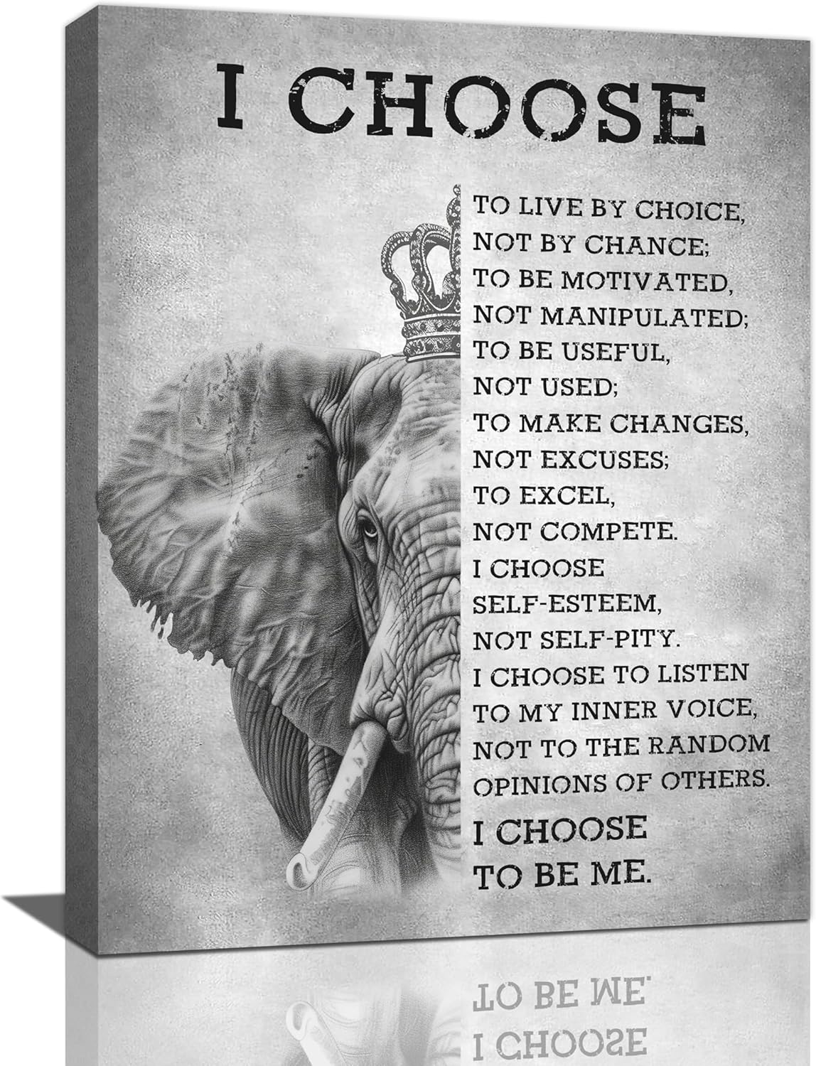 Amazon.com: Elephant Wall Art Inspirational Quotes Elephant Pictures ...
