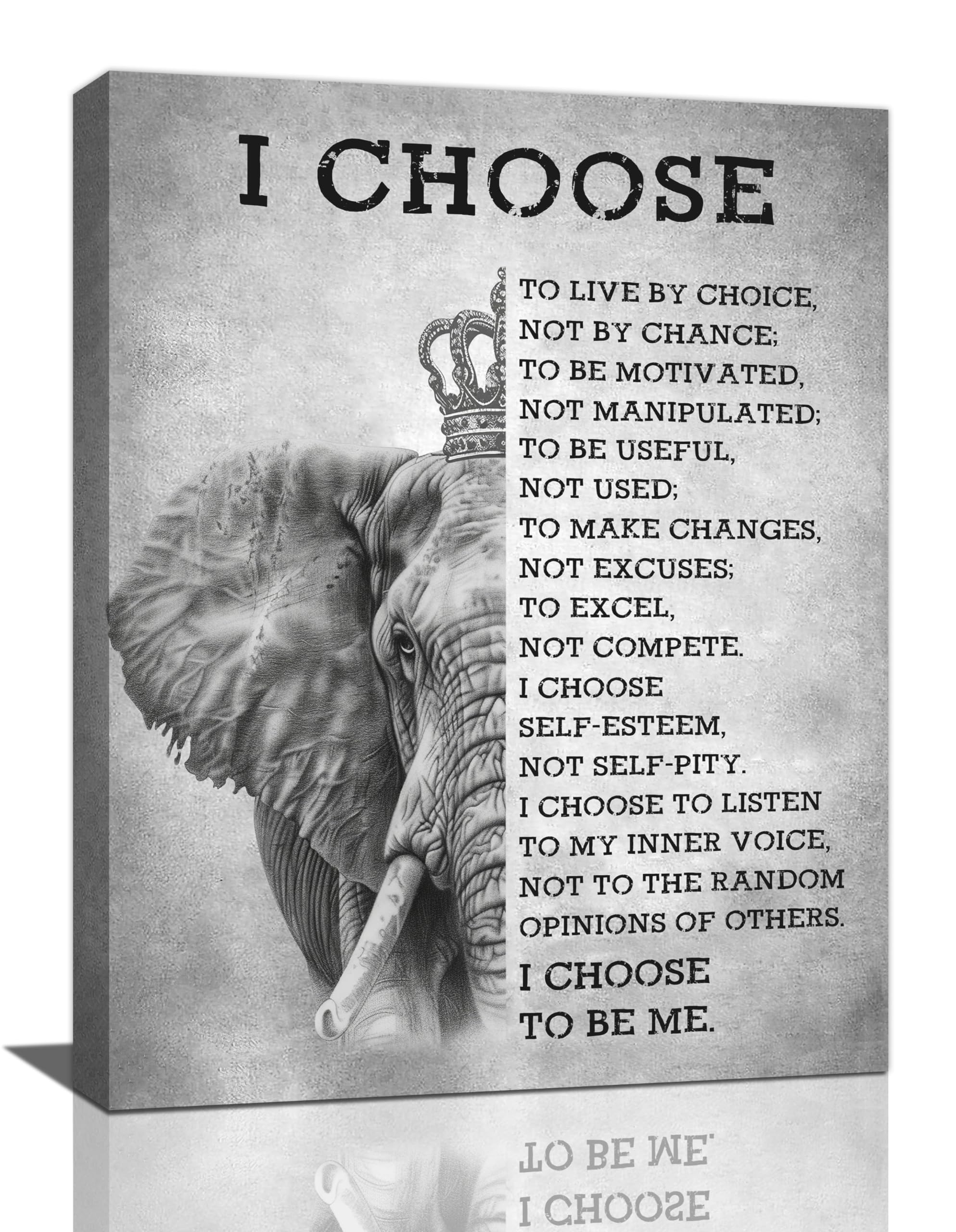 Amazon.com: Elephant Wall Art Inspirational Quotes Elephant Pictures ...