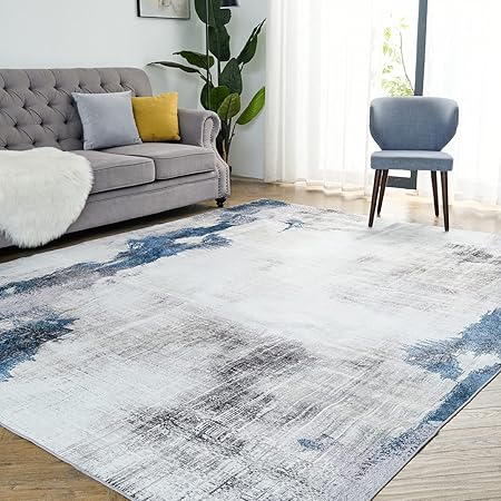 Amazon.com: Art&Tuft Washable Rug, Anti-Slip Backing Abstract Area Rug ...