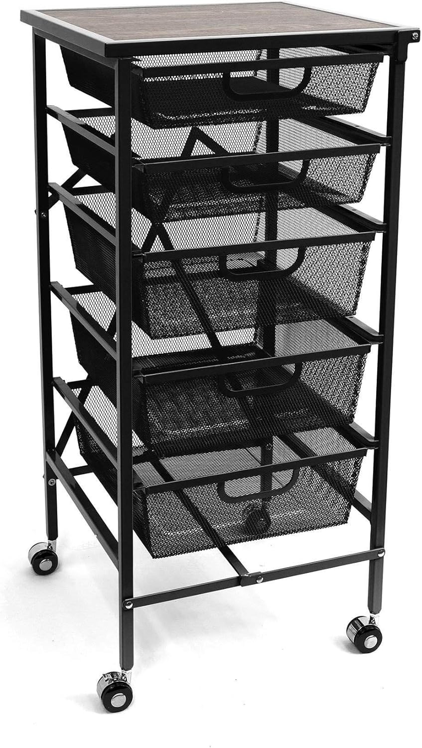 Origami DFS-05 Tiers Mesh Drawers Rolling Cart Craft Small Desk Fully ...