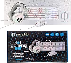 Amazon.com: Periphio Gaming 4 in 1 Bundle - RGB Mechanical Gaming ...
