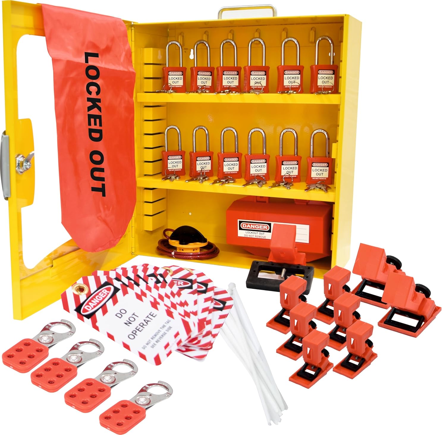 Groppli Lockout Tagout Cabinet - 75 Pieces Loto Devices, Loto Locks ...