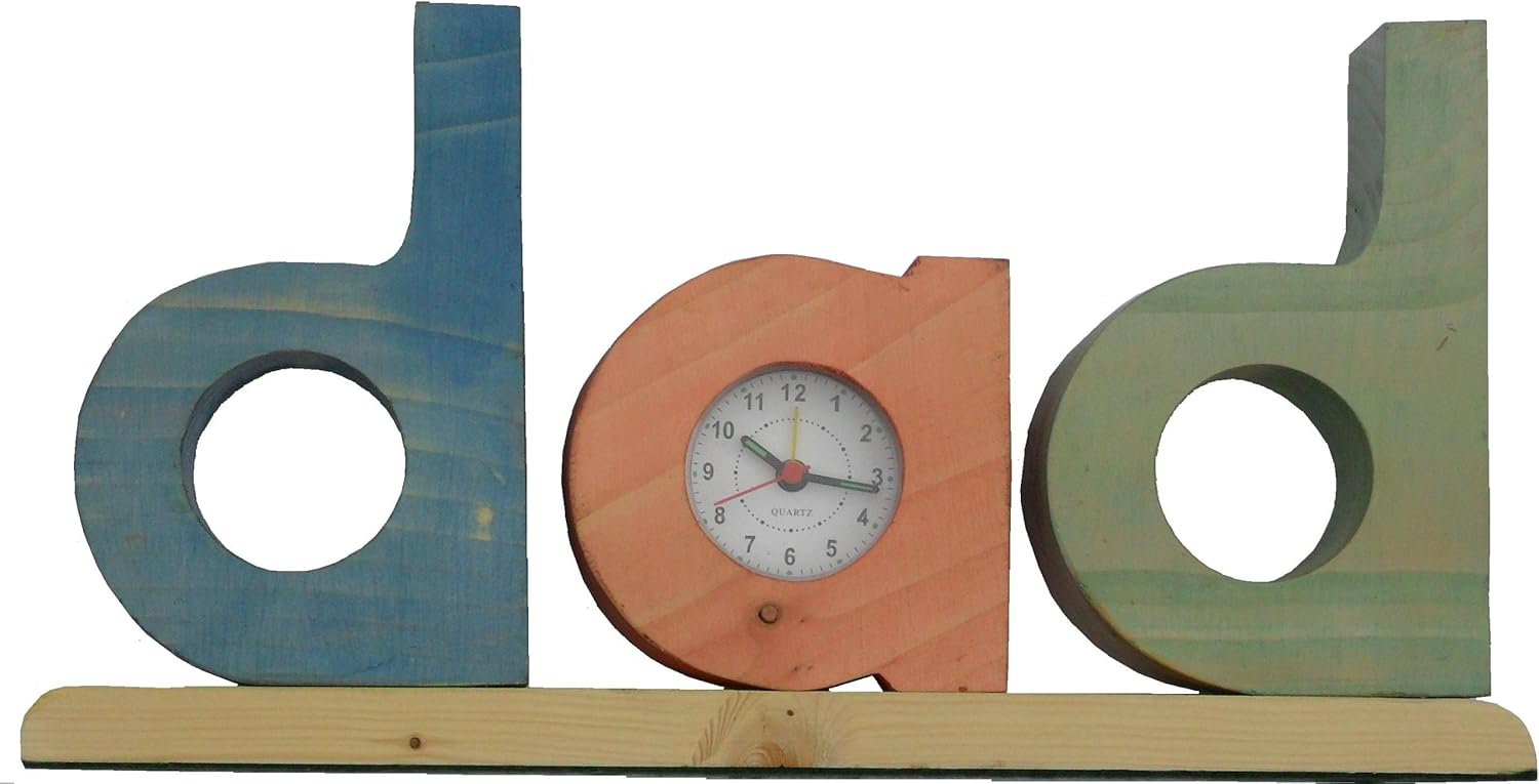 Amazon.com: DAD Clock - Handcrafted, solid wood clock masterpiece ...
