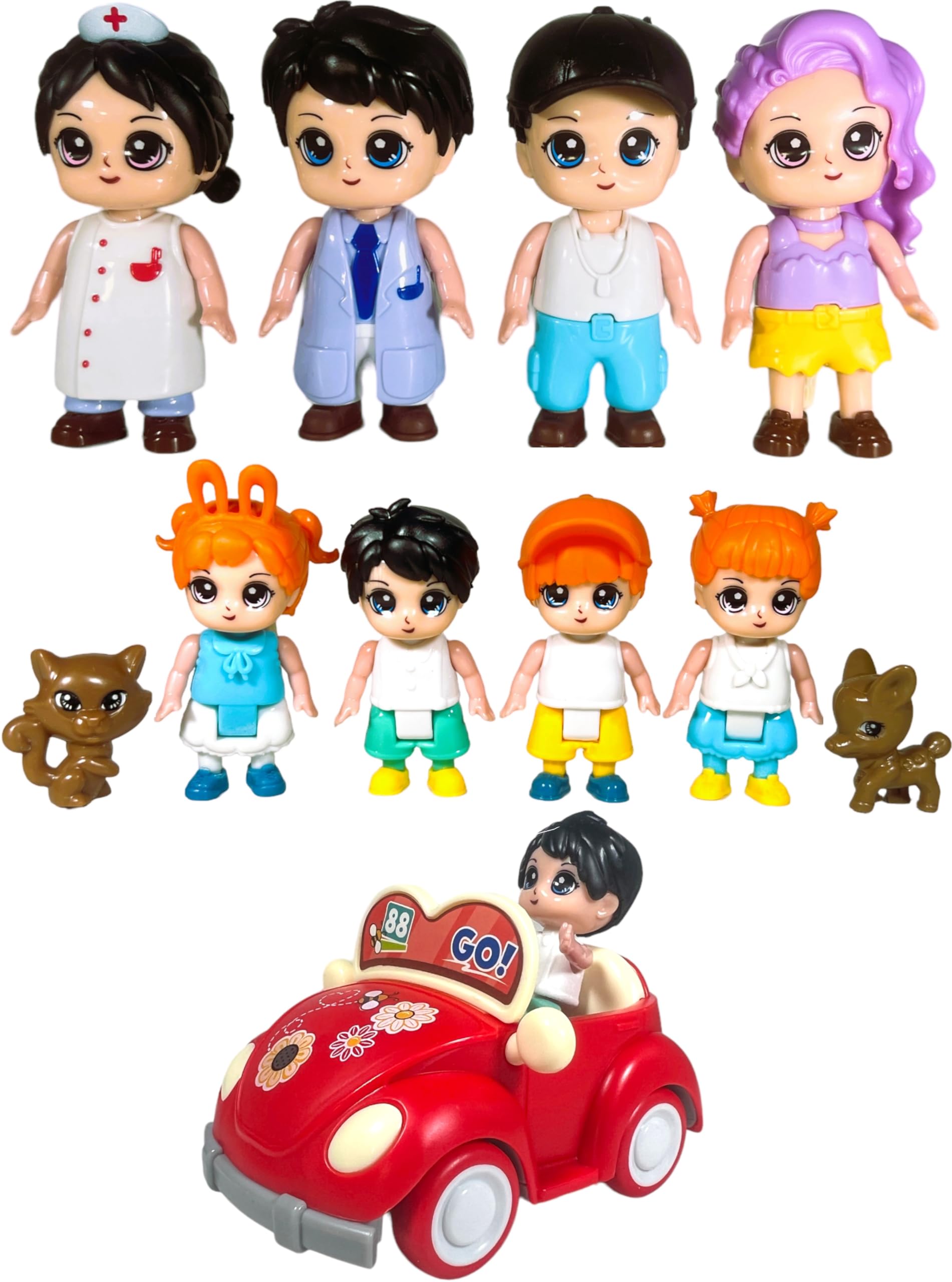 Snapklik.com : FUNERICA Dollhouse People Figures Playset - Adorable ...