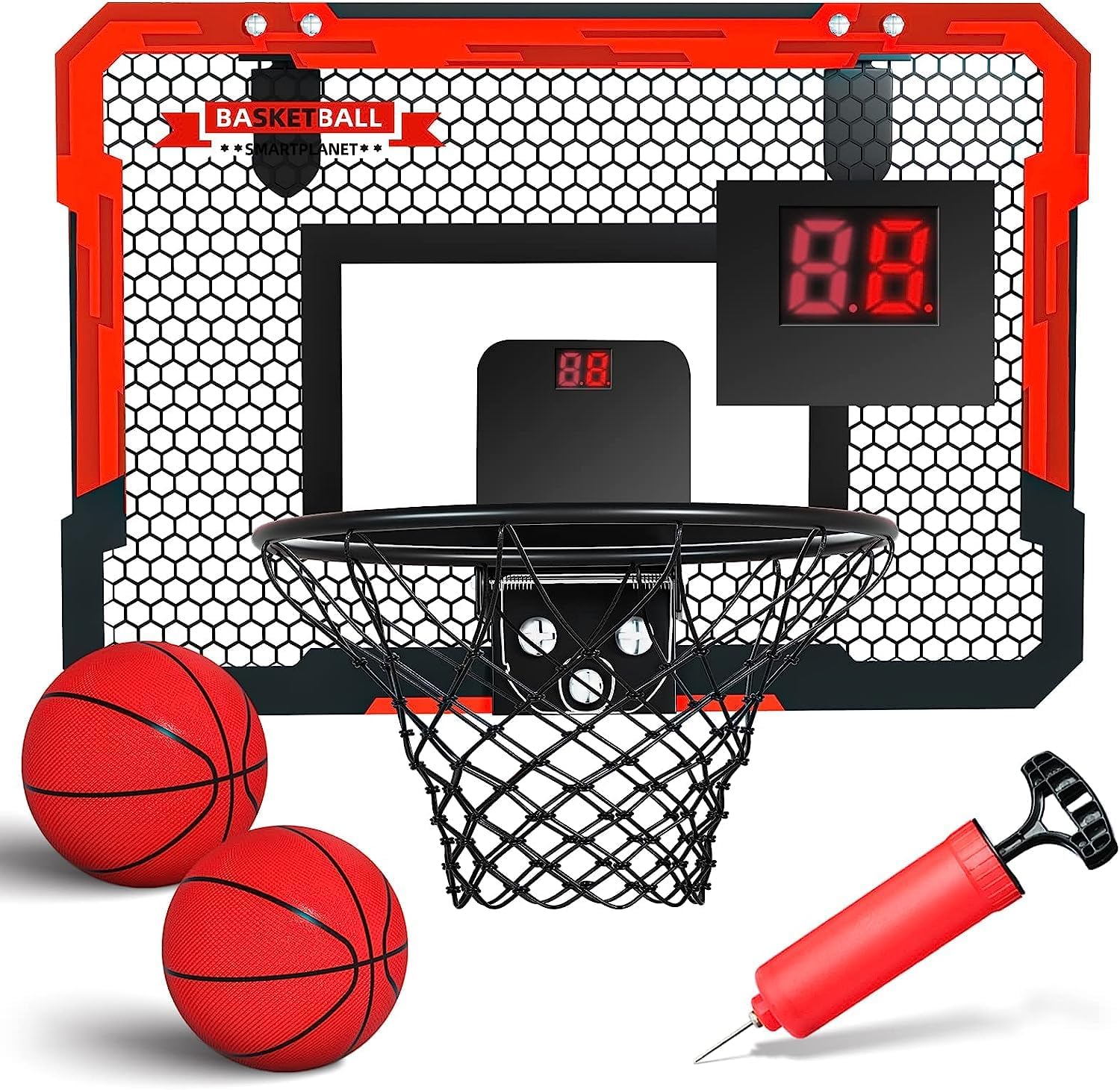 AM ANNA Indoor Basketball Hoop for Kids Adults, Automatic Scoring Mini ...