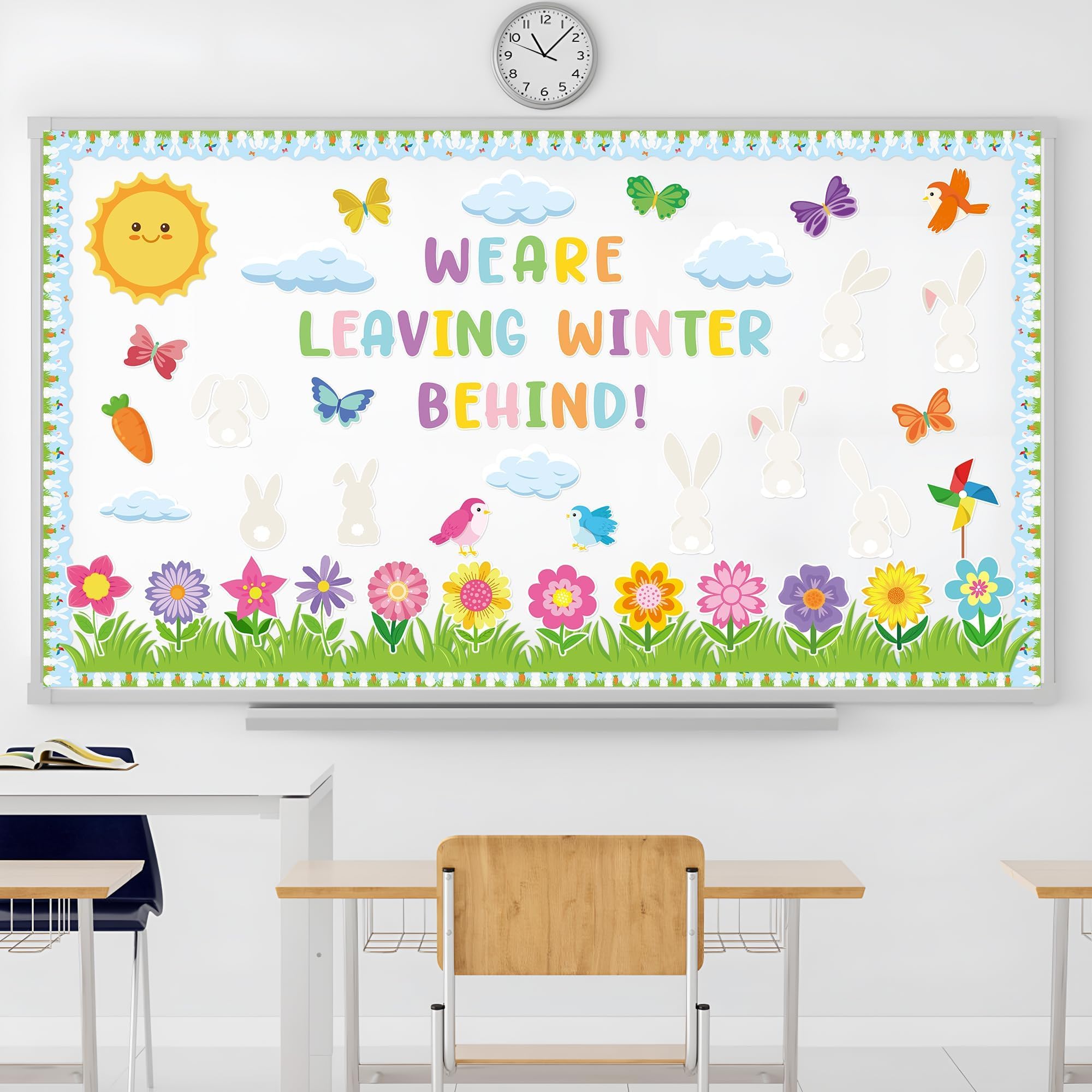 Snapklik.com : Spring Bunny Bulletin Board Cutouts - 144Pcs We Are ...