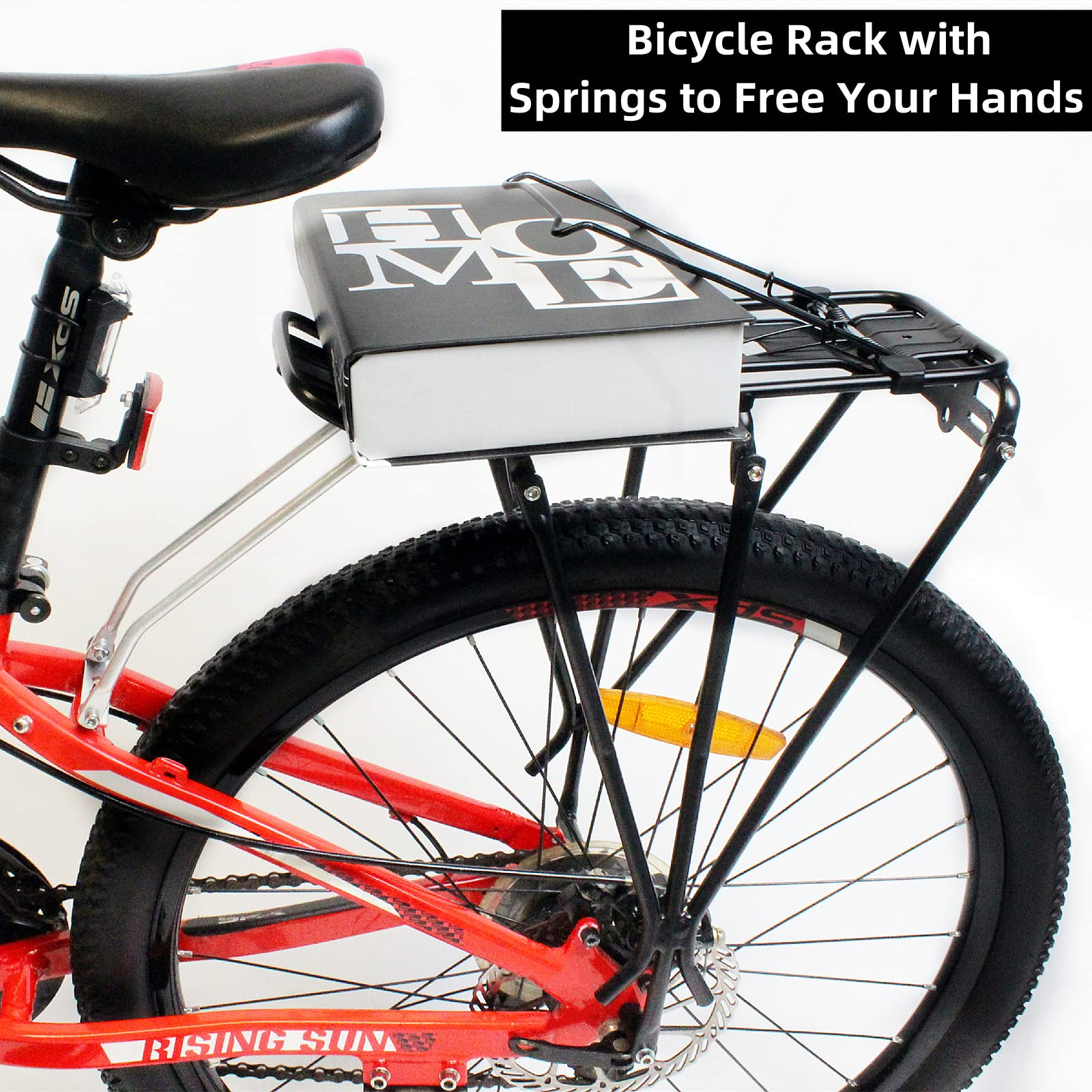 BABEIYXM Rear Bike Rack with Spring, Bike Rear Rack Bike Rack for Back ...