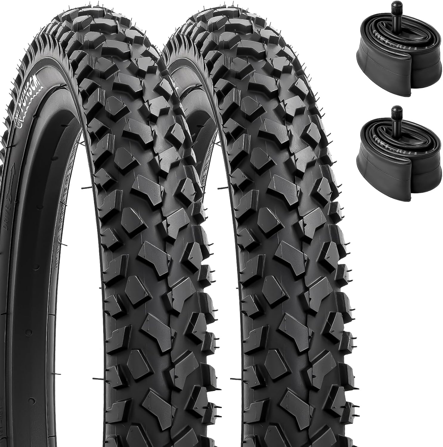 Amazon.com : YUNSCM 2-PCS 12" Bike Tires 12 x 1.95/54-203 60TPI and 12" Bike Tubes Schrader ...