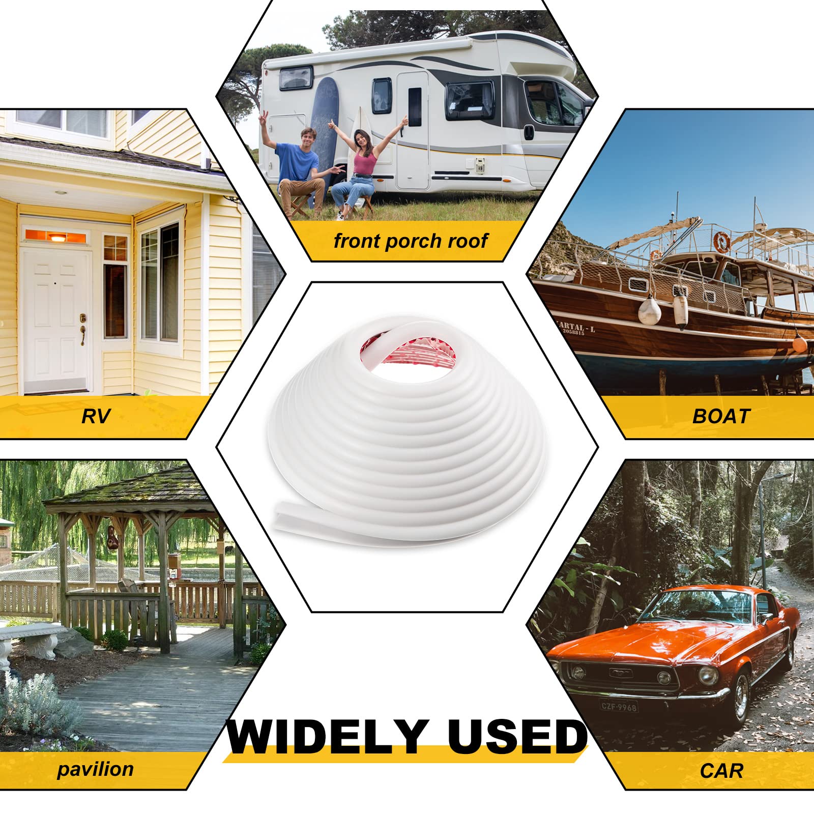 Snapklik.com : RV Rain Gutter 1/2 Inch Height Plastic Drip Rail PVC ...