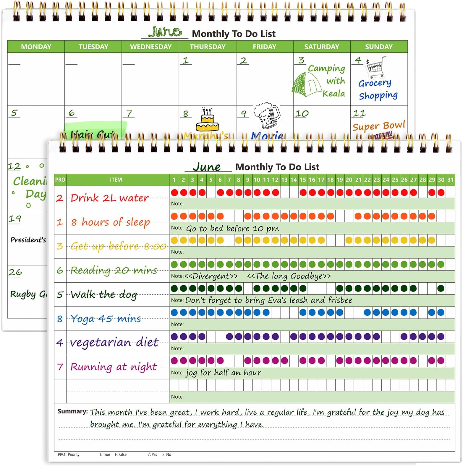 Amazon.com: Dry Erase Laminated Habit Tracker: Double Sided Monthly ...