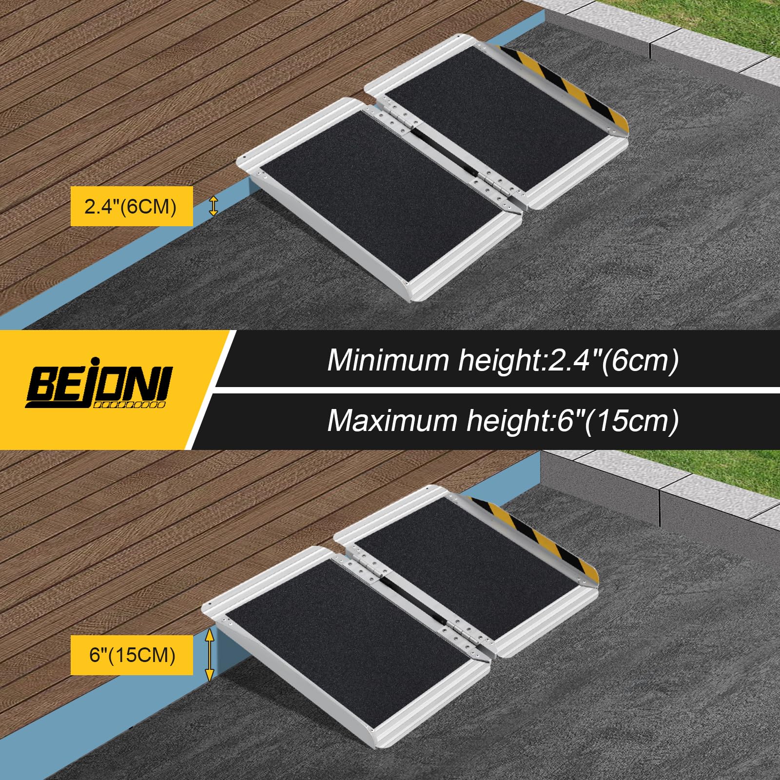 Snapklik.com : Portable Wheelchair Ramp 2FT, Extra-Wide 30" W Folding ...