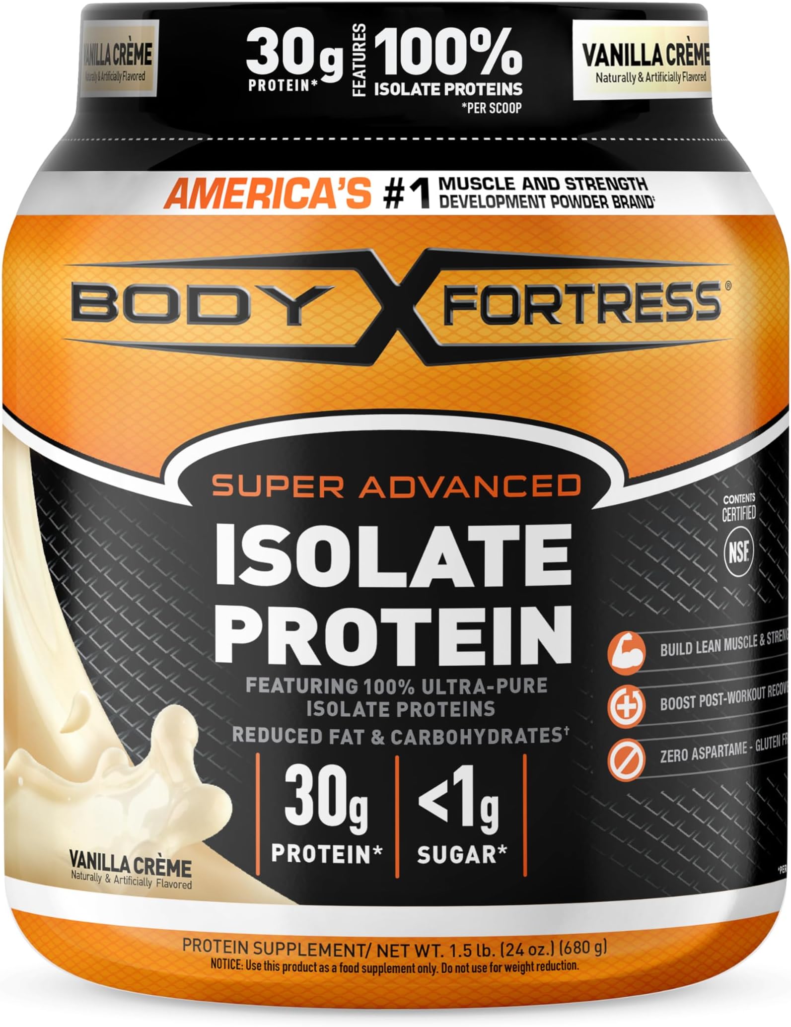 Amazon.com: Body Fortress Super Advanced Isolate Protein Powder, Gluten ...