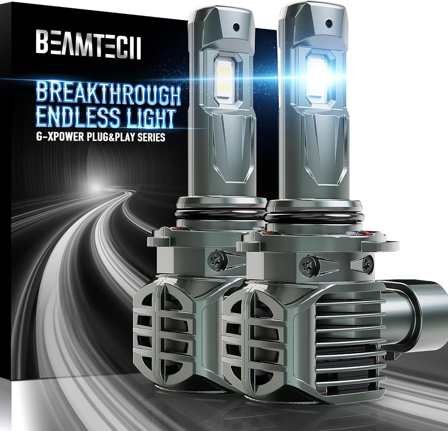 Amazon.com: BEAMTECH 9006 Bulbs, HB-4 Fog Light, G-XPower Chips 500% Brighter Plug and Play ...