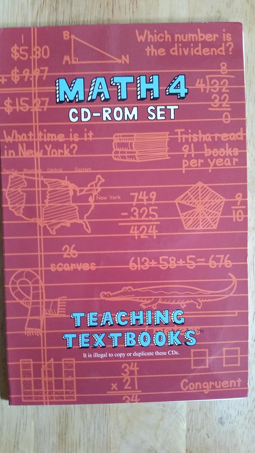 Math 4 CD-ROM Set (Teaching Textbooks) (4 CD's): Amazon.com: Books