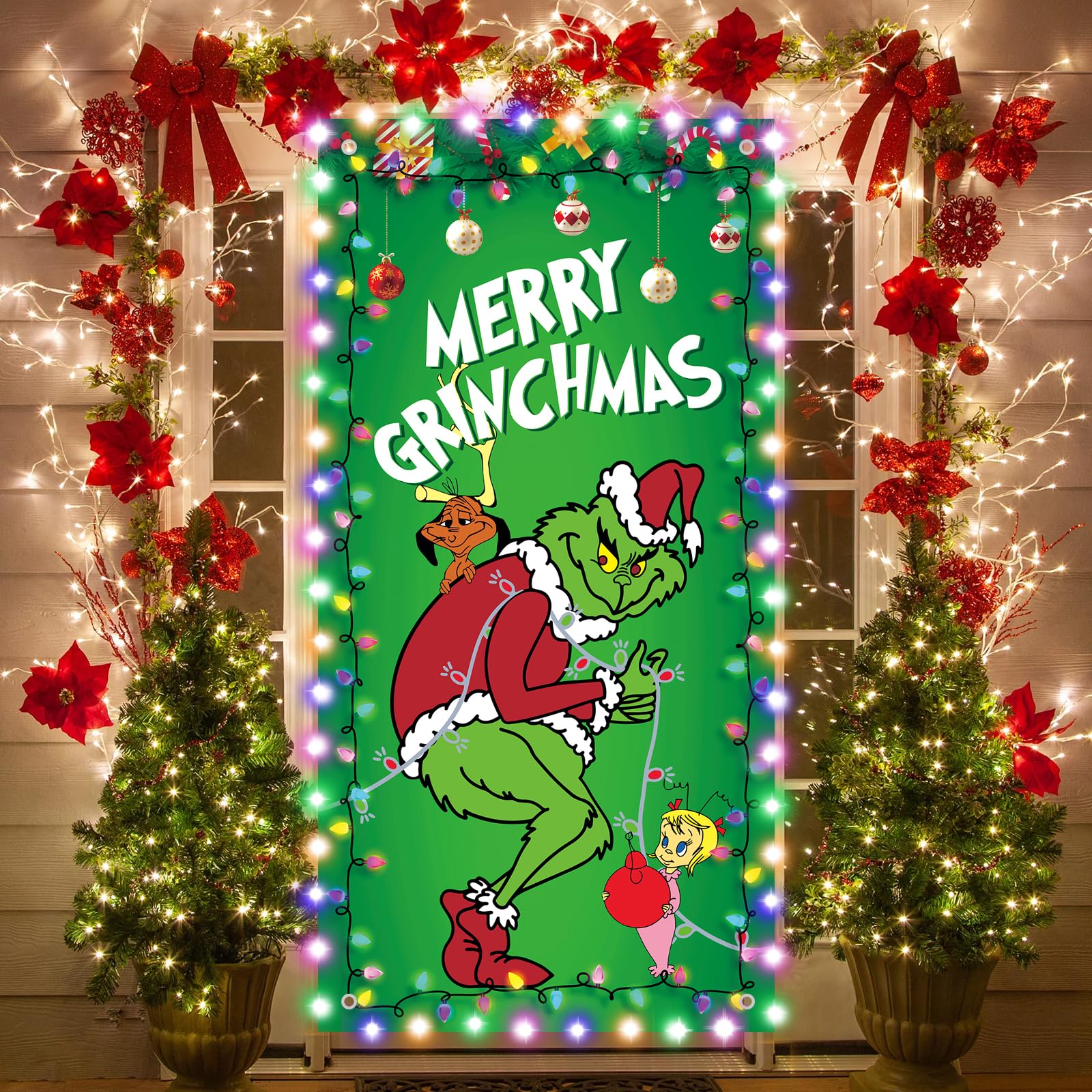 Grinch Door Decorating Ideas New Christmas Decoration Grinch Wooden