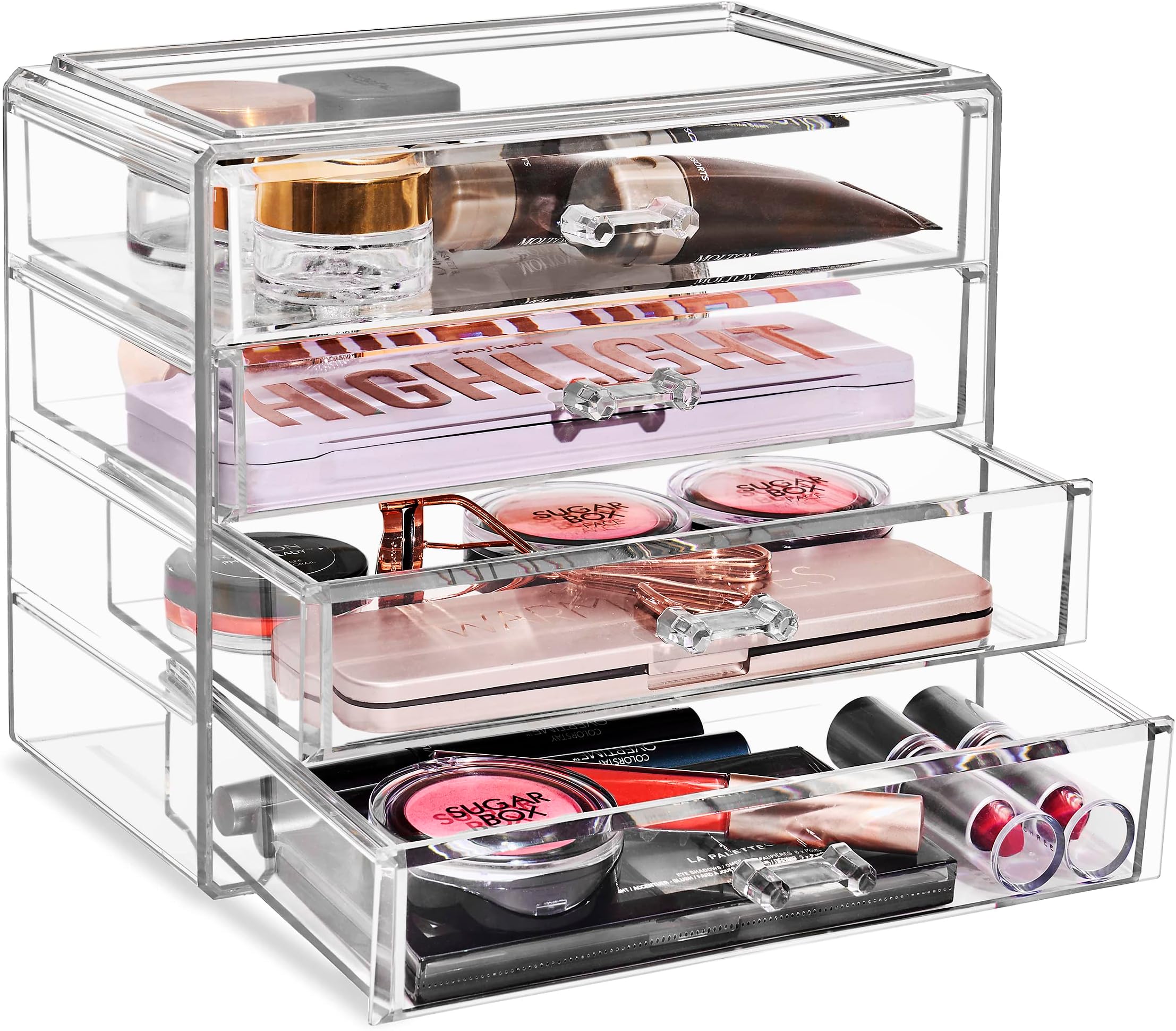Amazon.com: Ikee Design Acrylic Jewelry Makeup Storage Drawer Organizer ...
