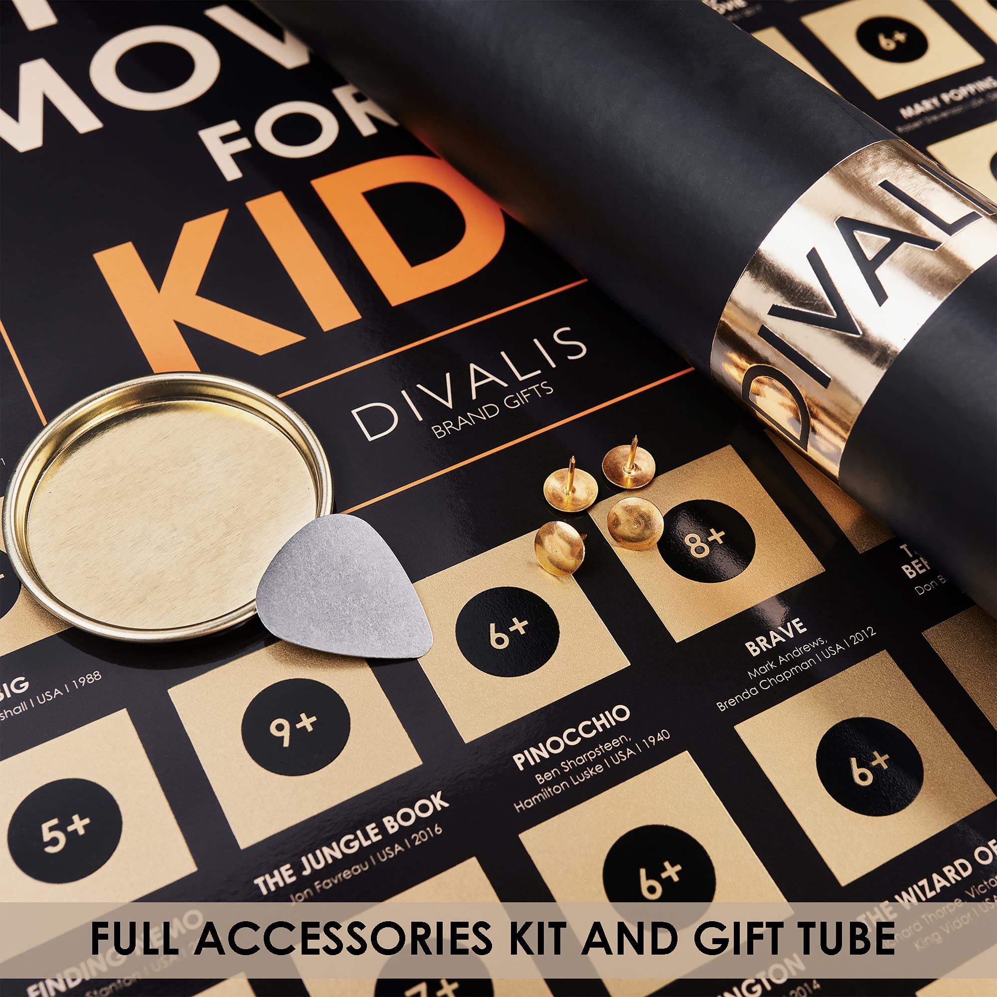 Scratch off Kids Movies Poster - Top 100 Kids Bucket List Map - Large ...